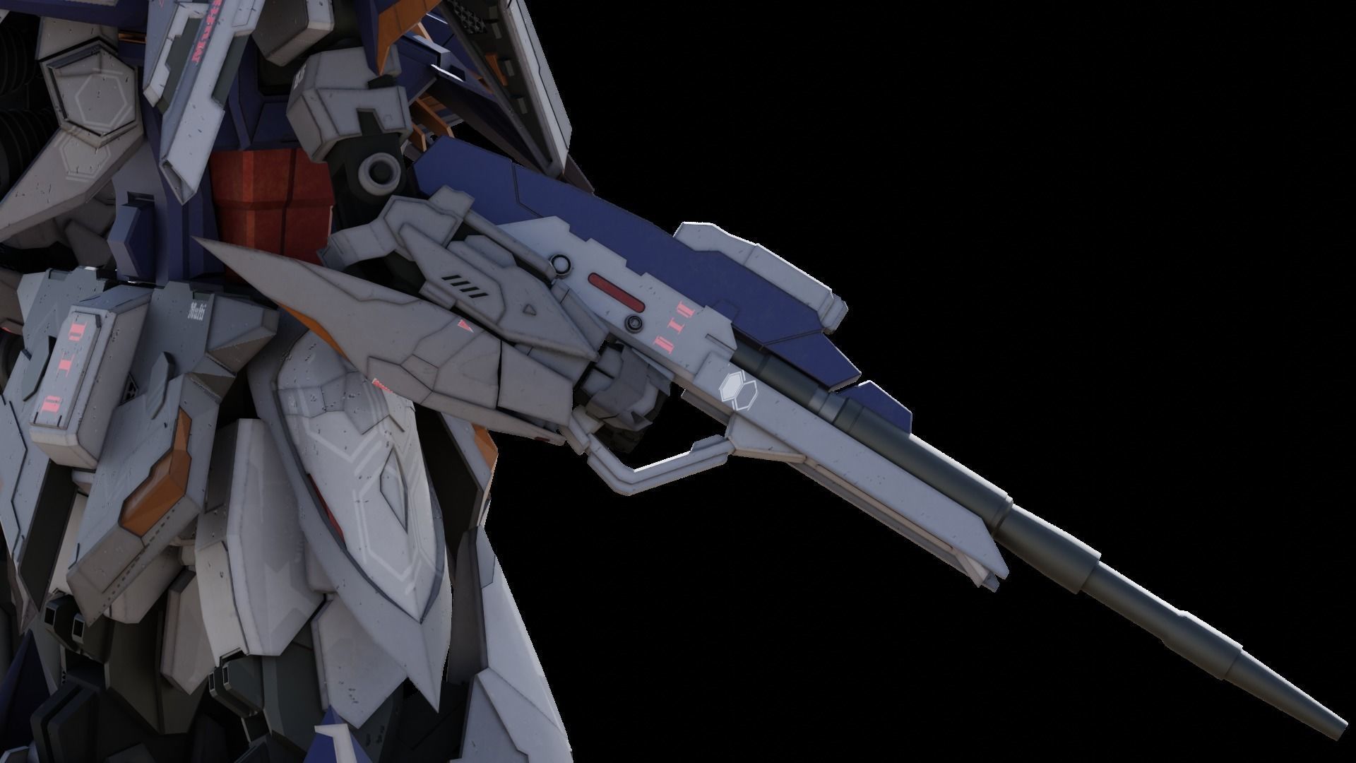 RX - 105 Gundam 3D model rigged | CGTrader