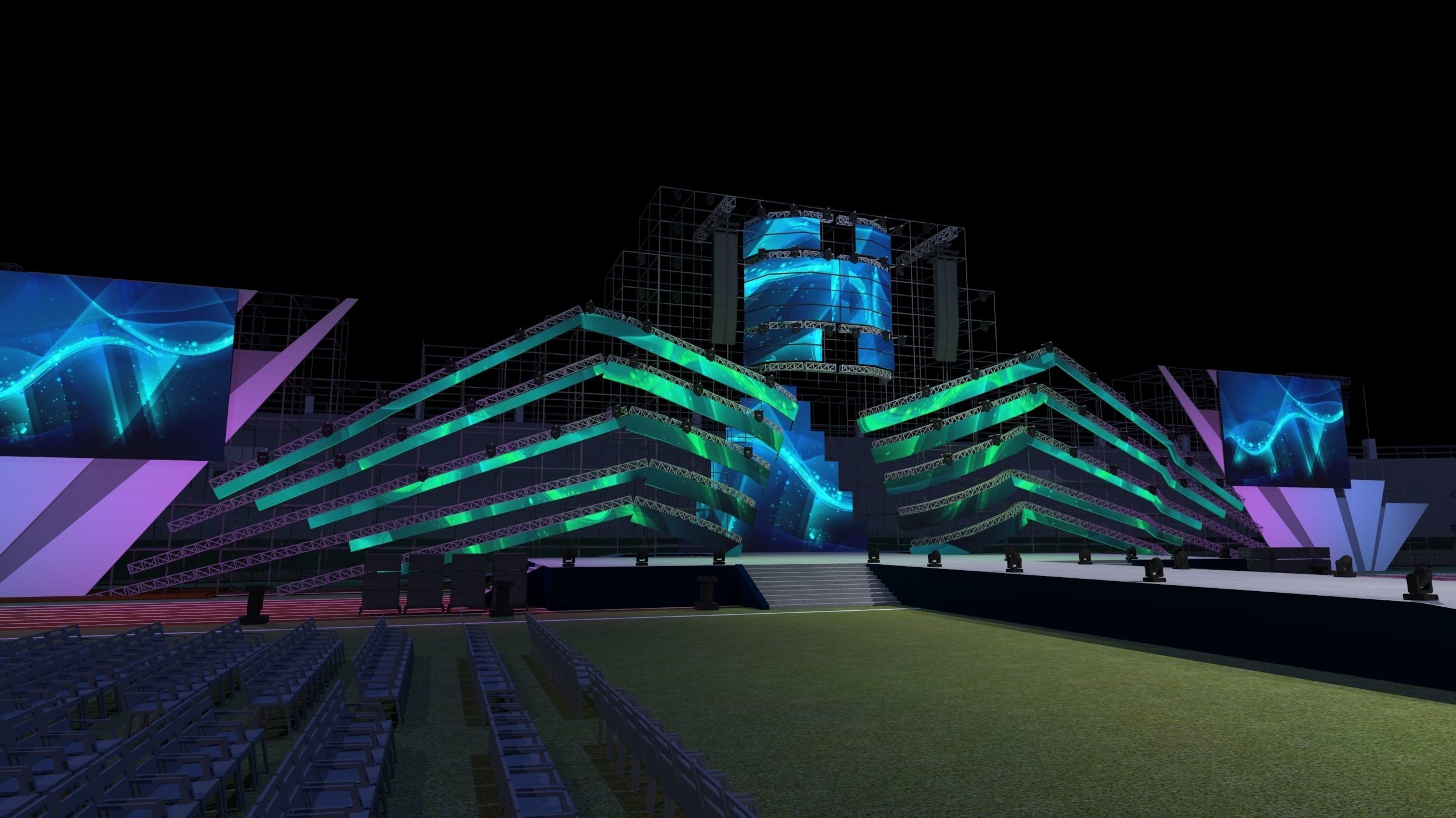 Concert Stage-Design20210120 3D model | CGTrader