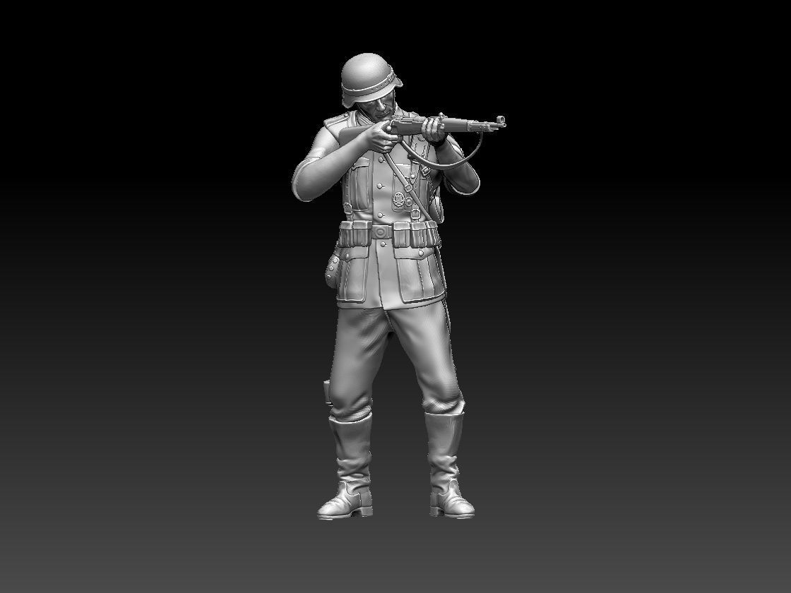 German soldier 3D model 3D printable | CGTrader