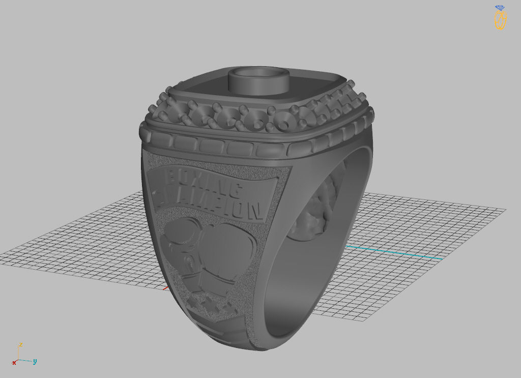 Gold ring box 3D model 3D printable | CGTrader