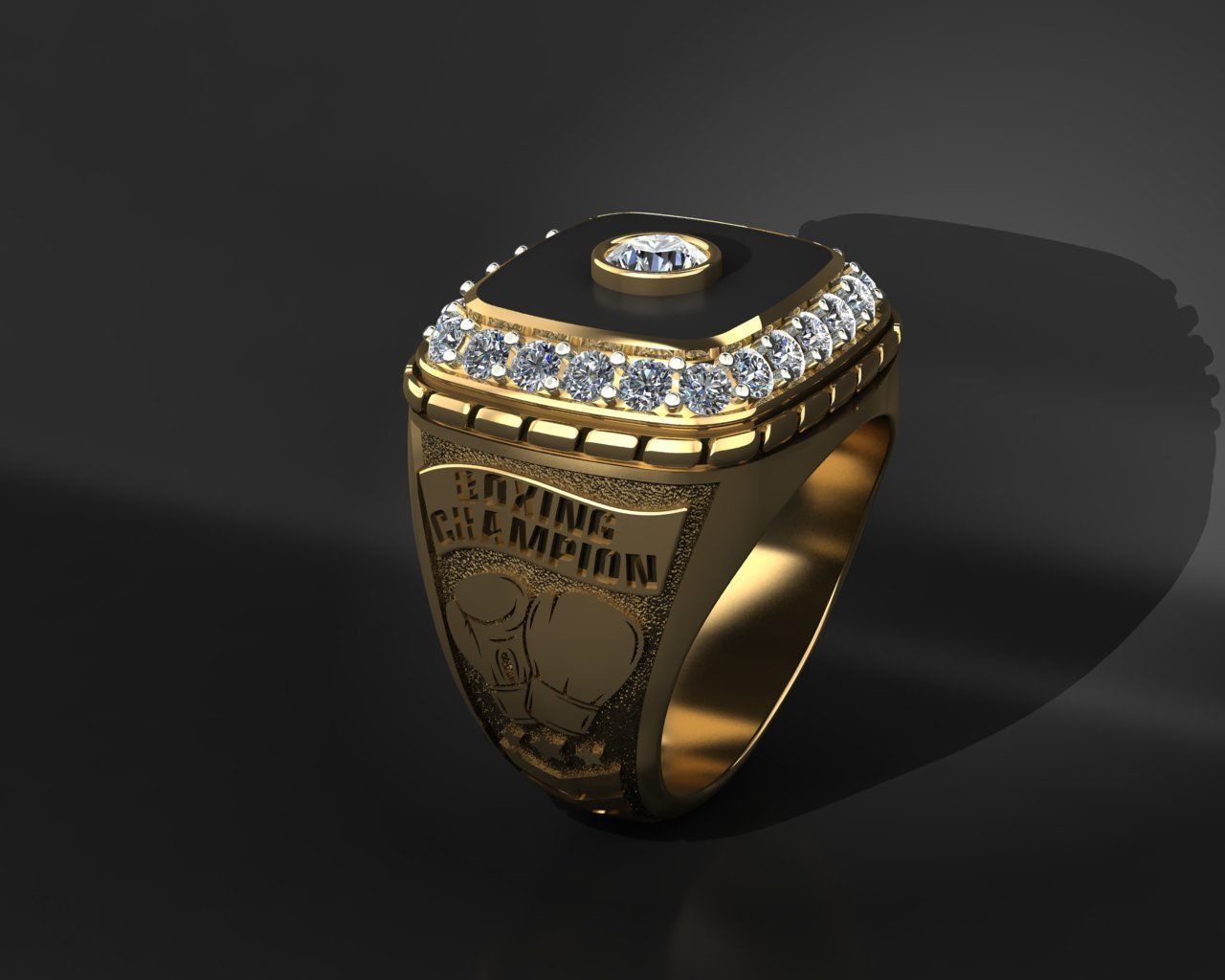 Gold ring box 3D model 3D printable | CGTrader