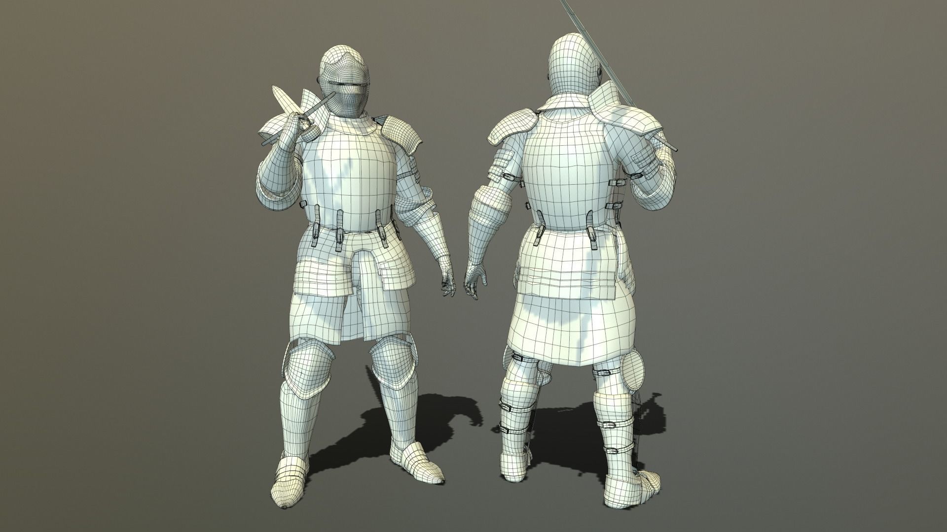 3D model Knight Plate Armour VR / AR / low-poly rigged animated | CGTrader