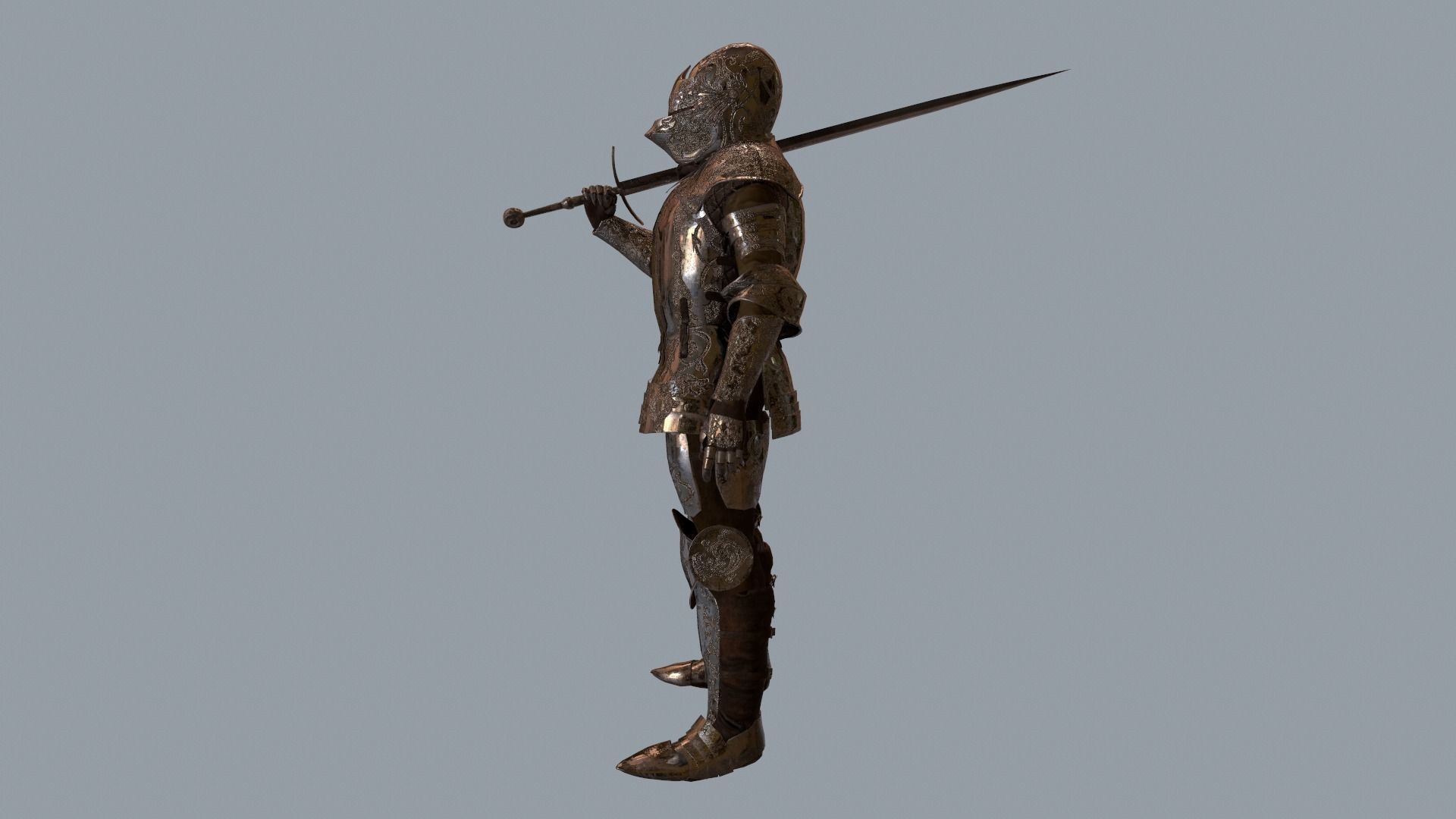 3D model Knight Plate Armour VR / AR / low-poly rigged animated | CGTrader