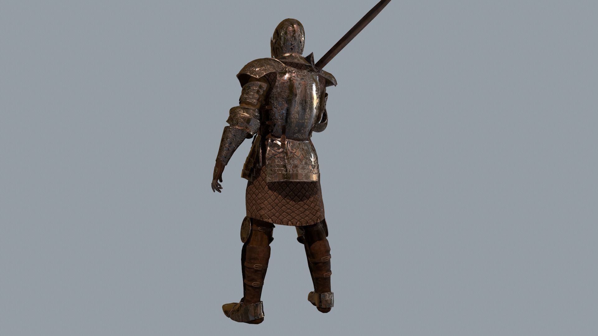 3D model Knight Plate Armour VR / AR / low-poly rigged animated | CGTrader