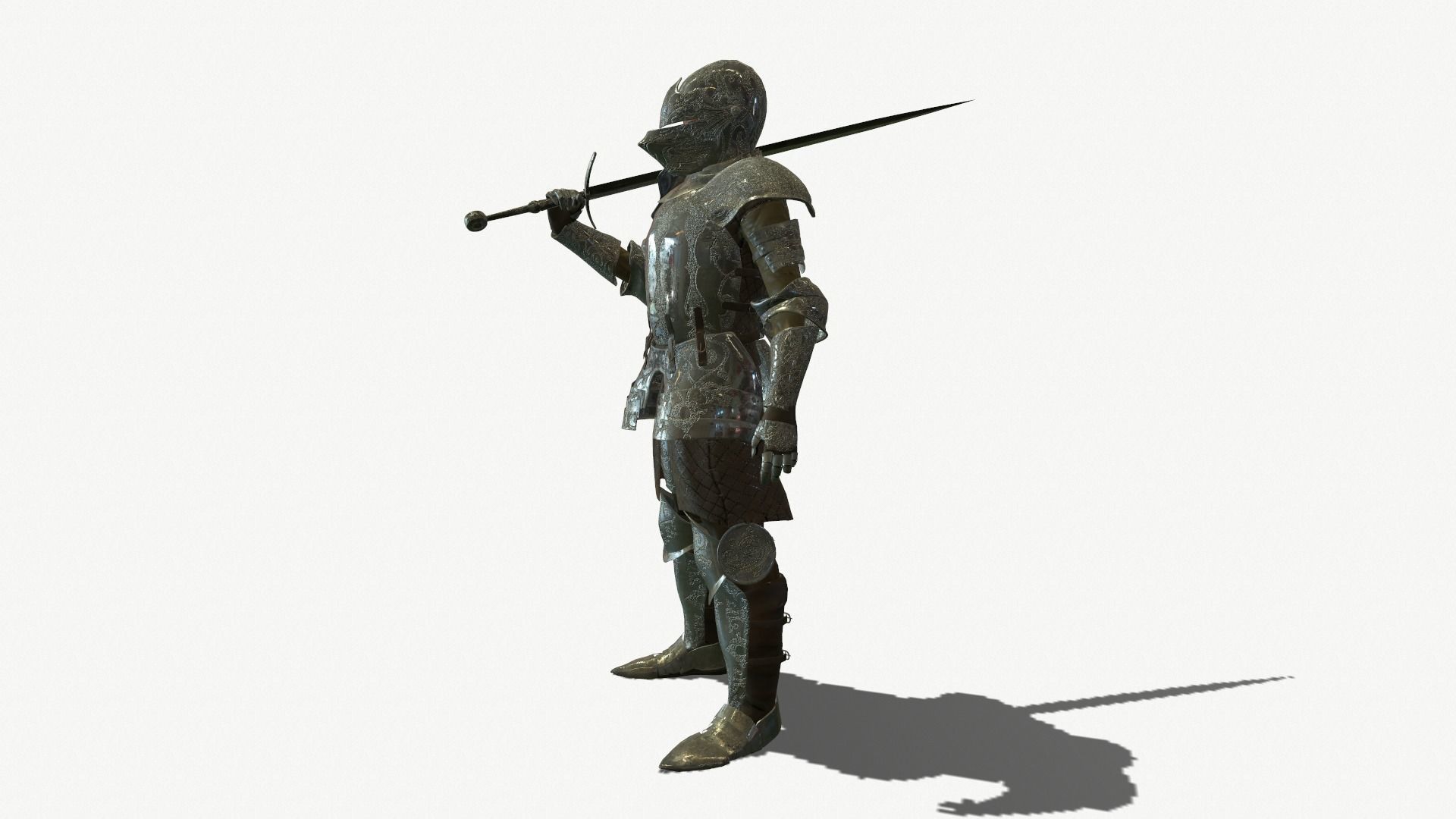 3D model Knight Plate Armour VR / AR / low-poly rigged animated | CGTrader