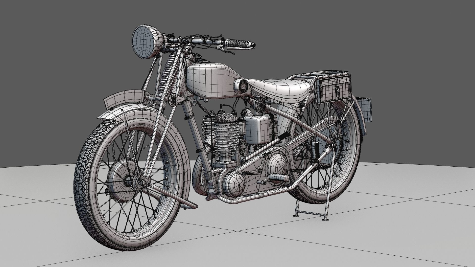 Vintage motorcycle cafe racer Ariel 550 SV 1928 3D model rigged | CGTrader