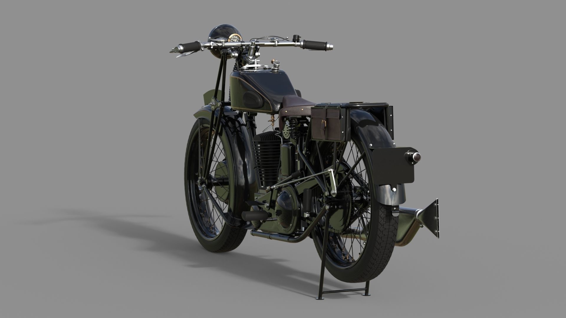 Vintage motorcycle cafe racer Ariel 550 SV 1928 3D model rigged | CGTrader