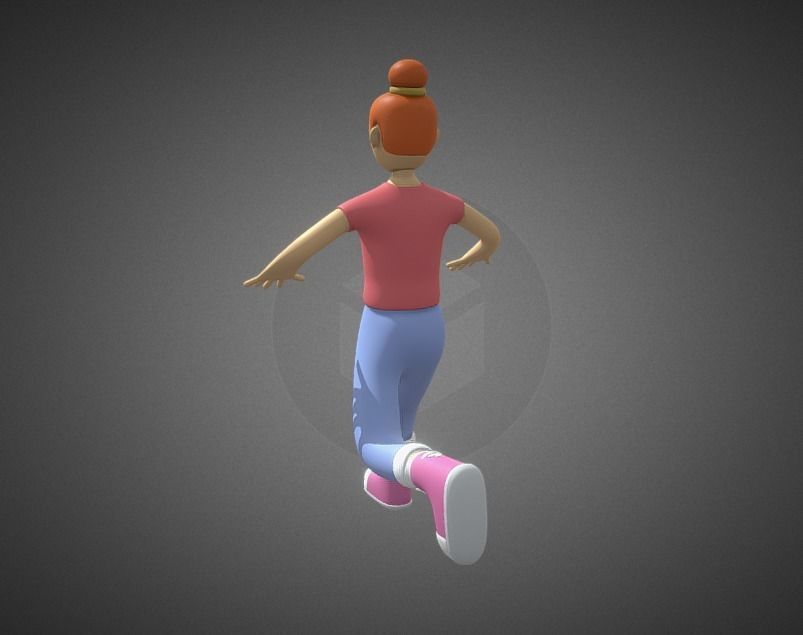 Sport Girl Character free 3D model | CGTrader