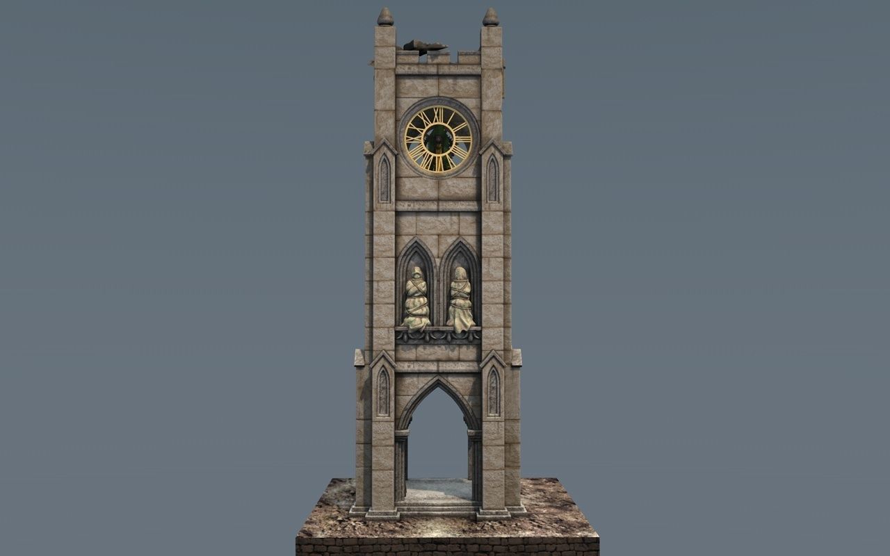 Victorian clock tower 3D model | CGTrader
