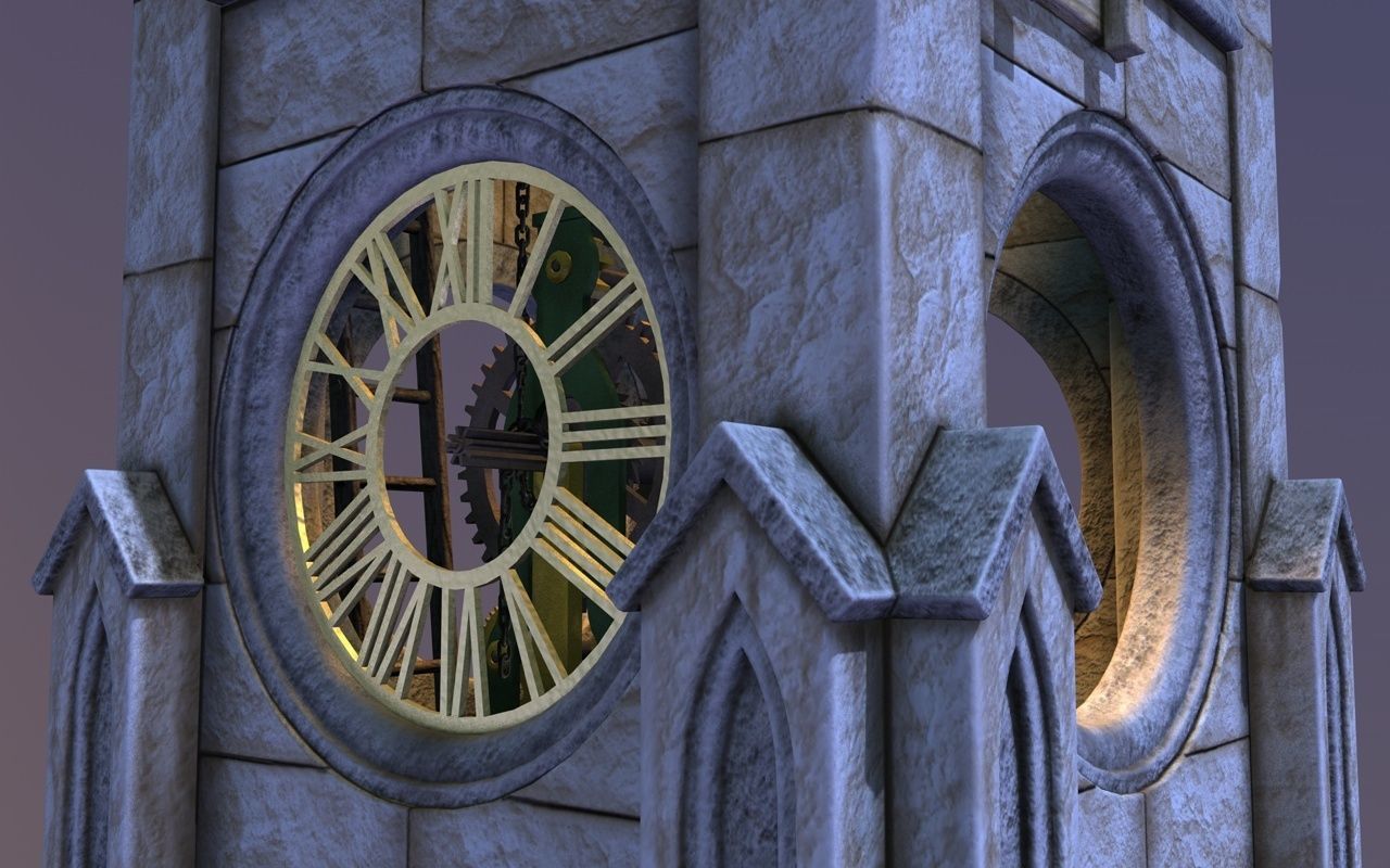 Victorian clock tower 3D model | CGTrader
