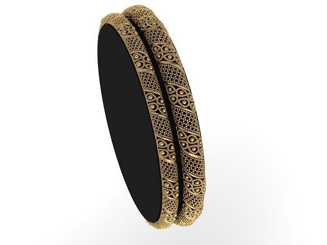 Bracelet jewelry gold bangle 3D model 3D printable | CGTrader