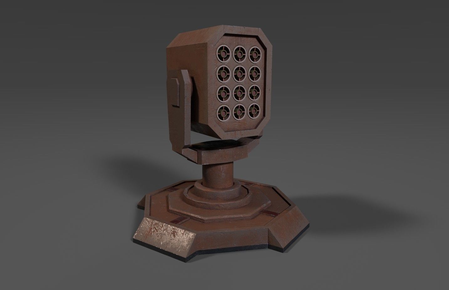 3D model Simple stylized missile turret 4x3 VR / AR / low-poly | CGTrader