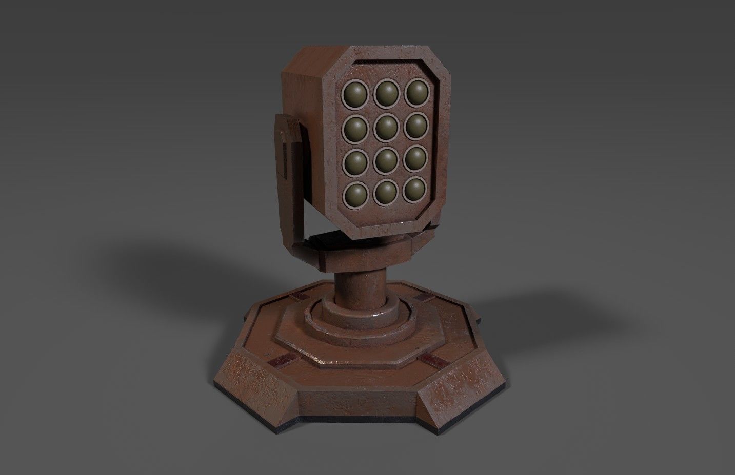 3D model Simple stylized missile turret 4x3 VR / AR / low-poly | CGTrader