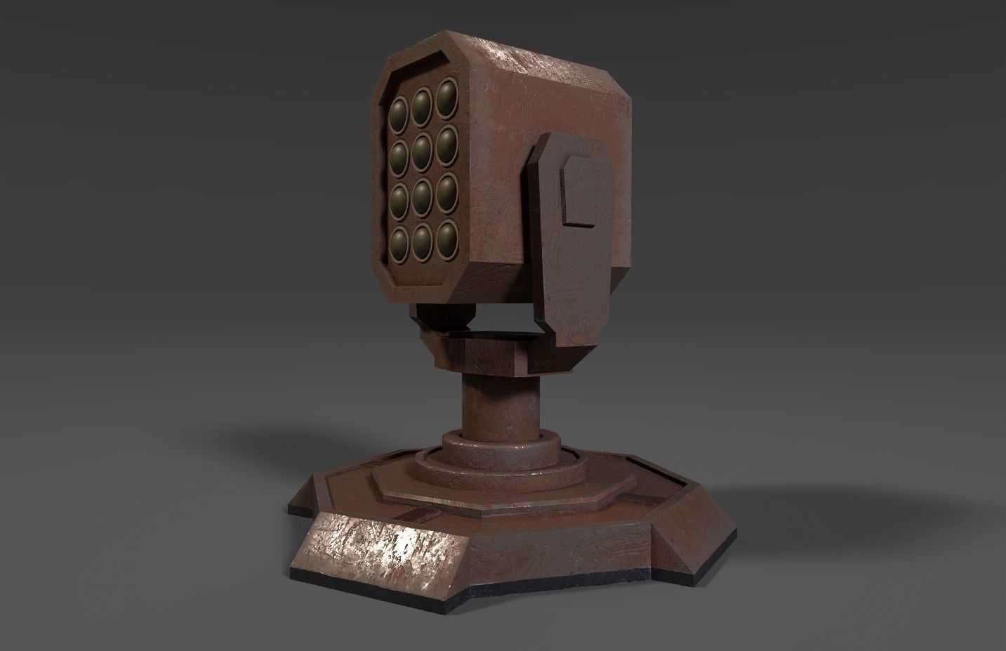 3D model Simple stylized missile turret 4x3 VR / AR / low-poly | CGTrader