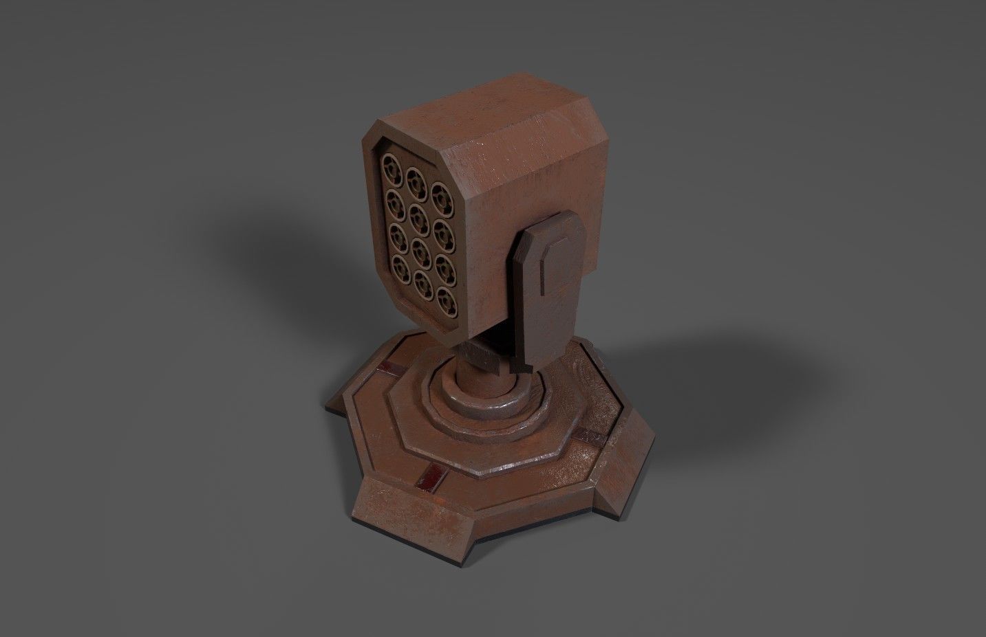 3D model Simple stylized missile turret 4x3 VR / AR / low-poly | CGTrader