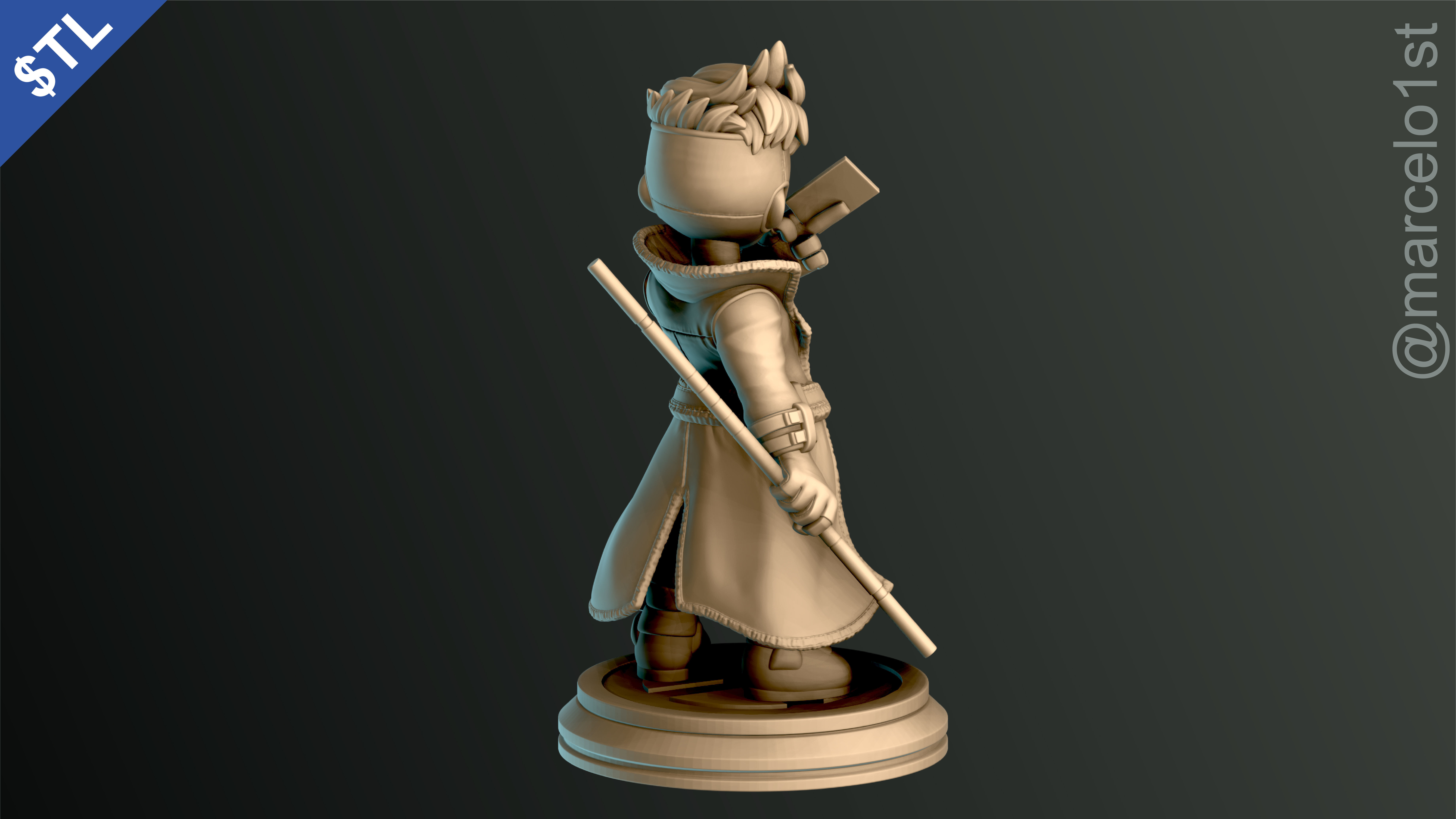 SIMPLES - Gambit X-men Classic 3D model 3D printable | CGTrader
