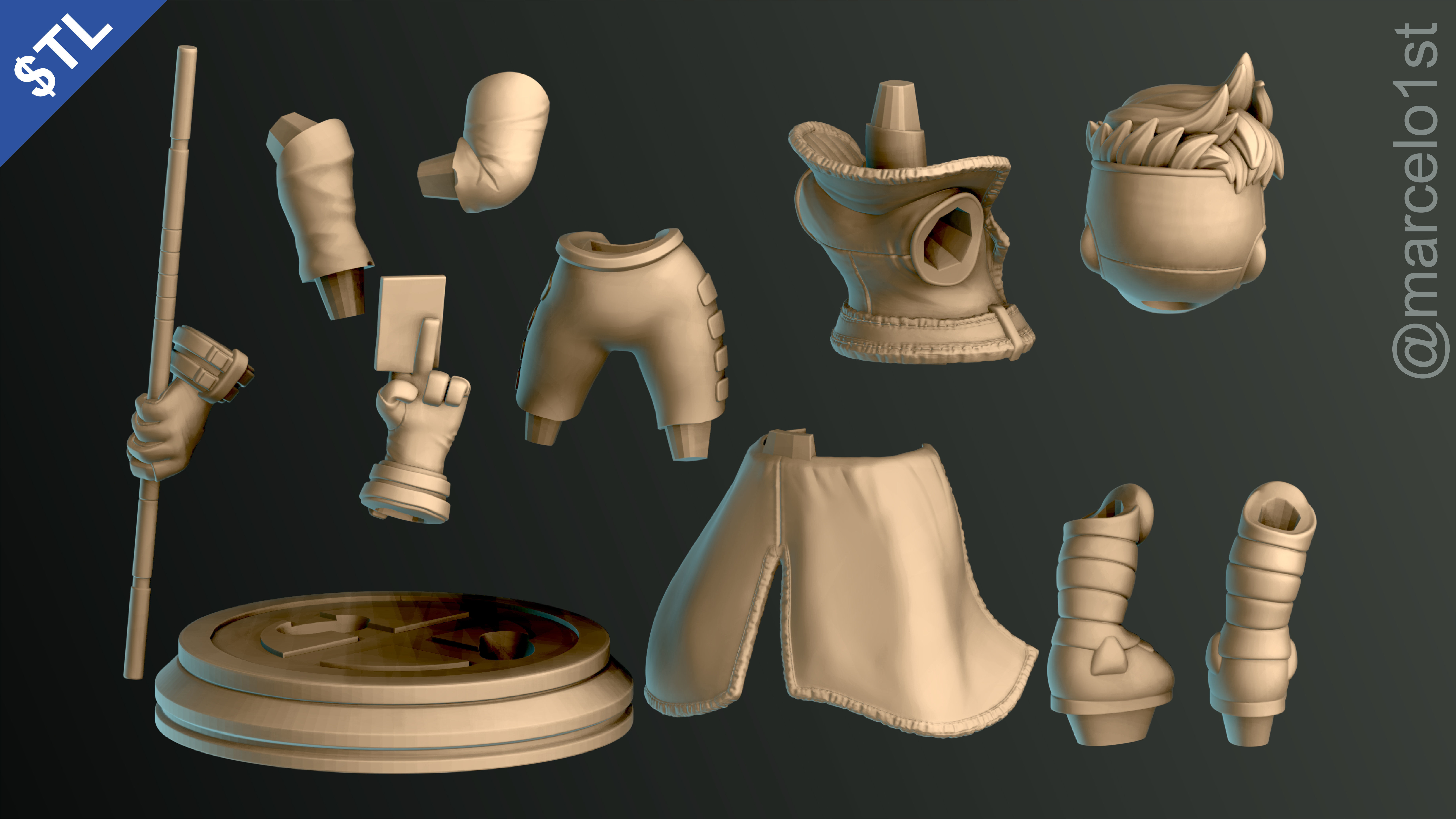 SIMPLES - Gambit X-men Classic 3D model 3D printable | CGTrader