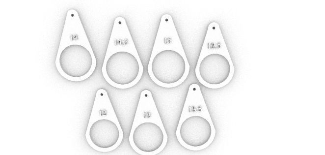 Ring sizers with raised sizes free 3D model 3D printable | CGTrader
