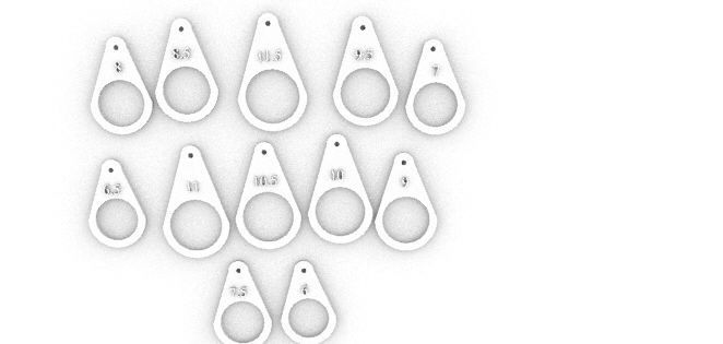 Ring sizers with raised sizes free 3D model 3D printable | CGTrader