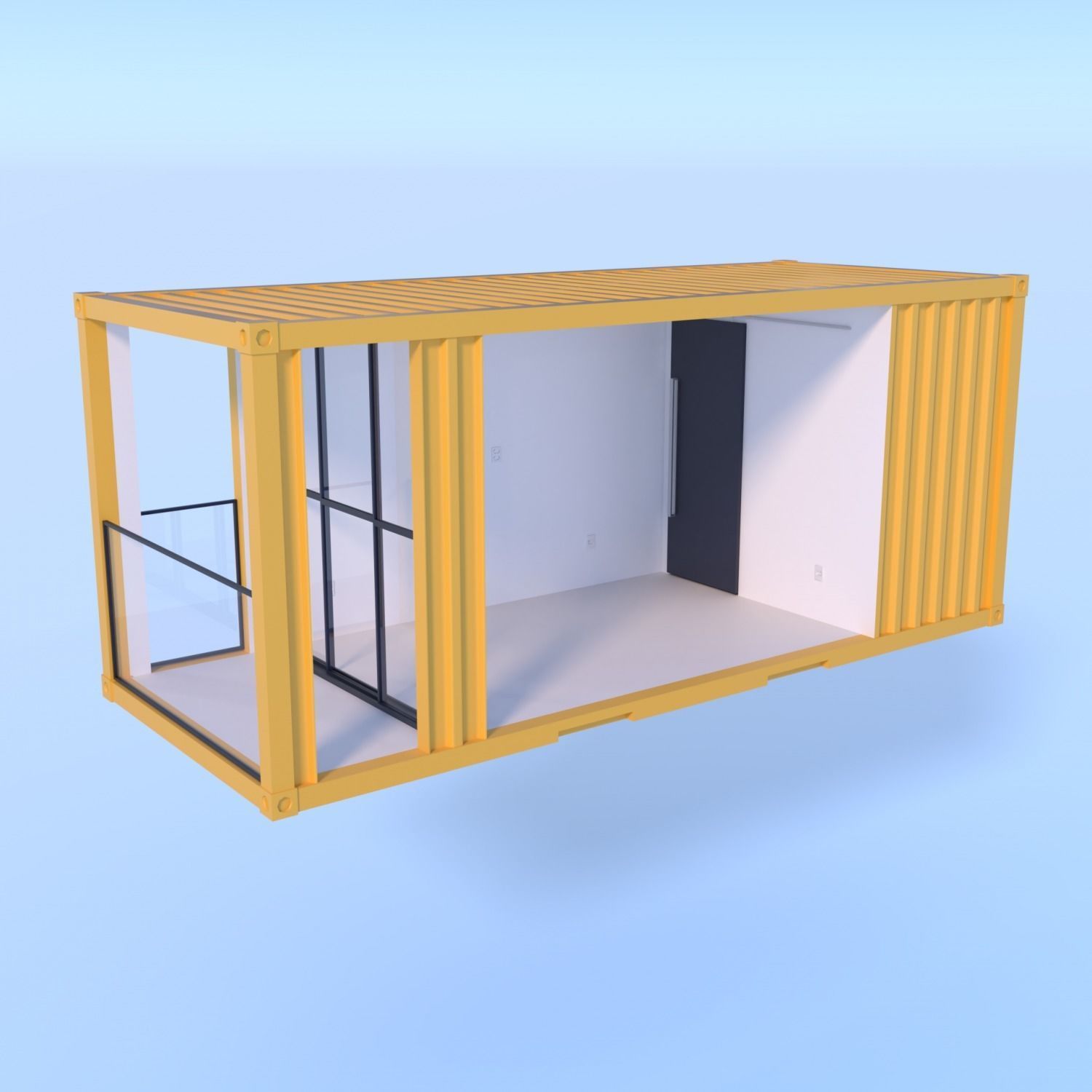 Container house free 3D model | CGTrader