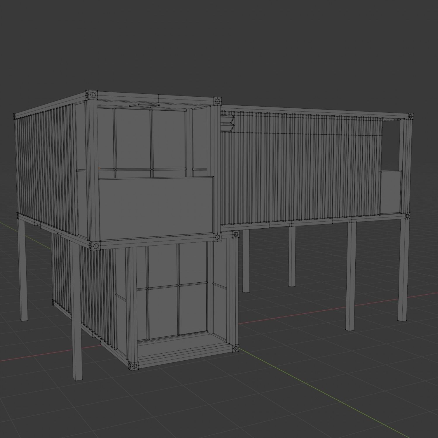 Container house free 3D model | CGTrader