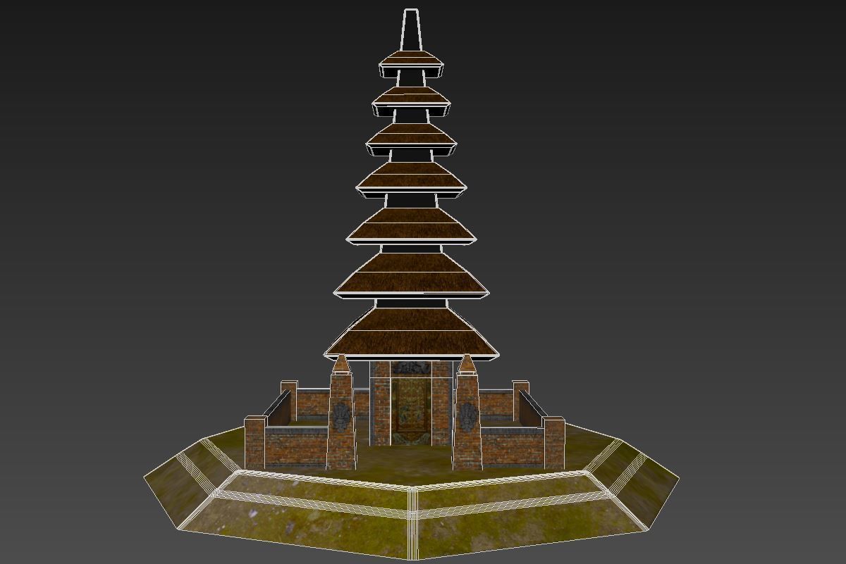 Pure Bali Hindu temple 3D model | CGTrader