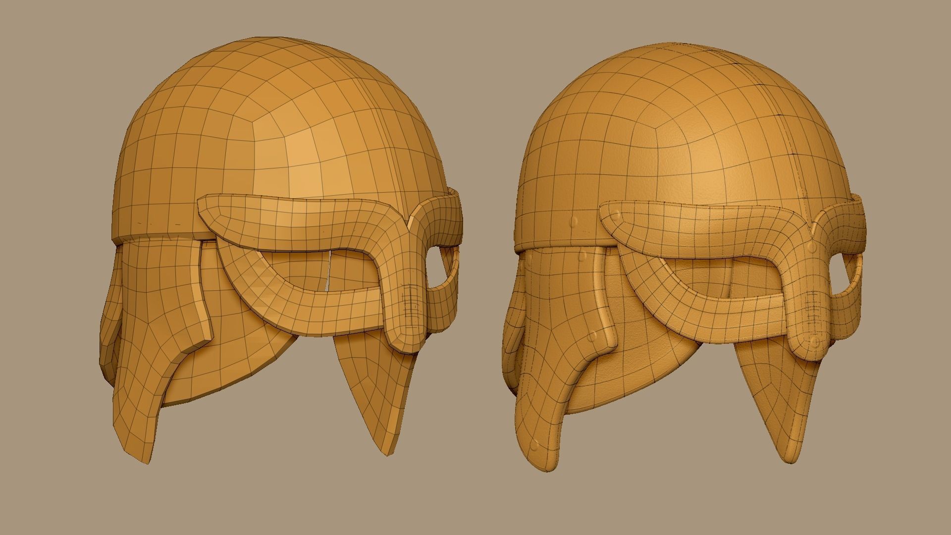 3D model Leather Helmet - Medieval Character Design VR / AR / low-poly ...