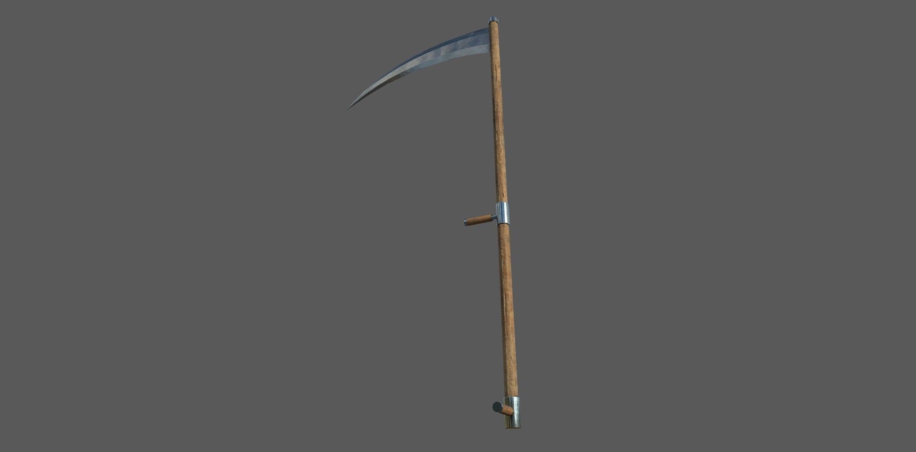 3D model Scythe Low-poly 3D model wooden pole VR / AR / low-poly | CGTrader