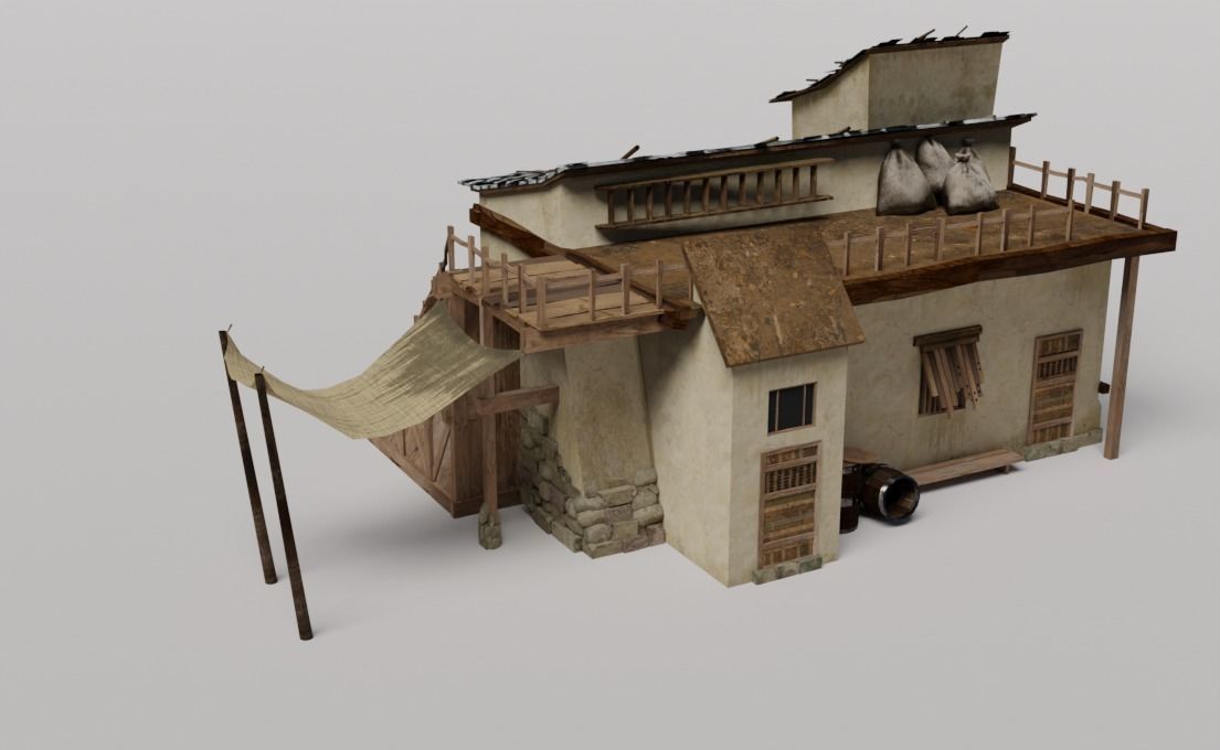 Poor man house free VR / AR / low-poly 3D model | CGTrader