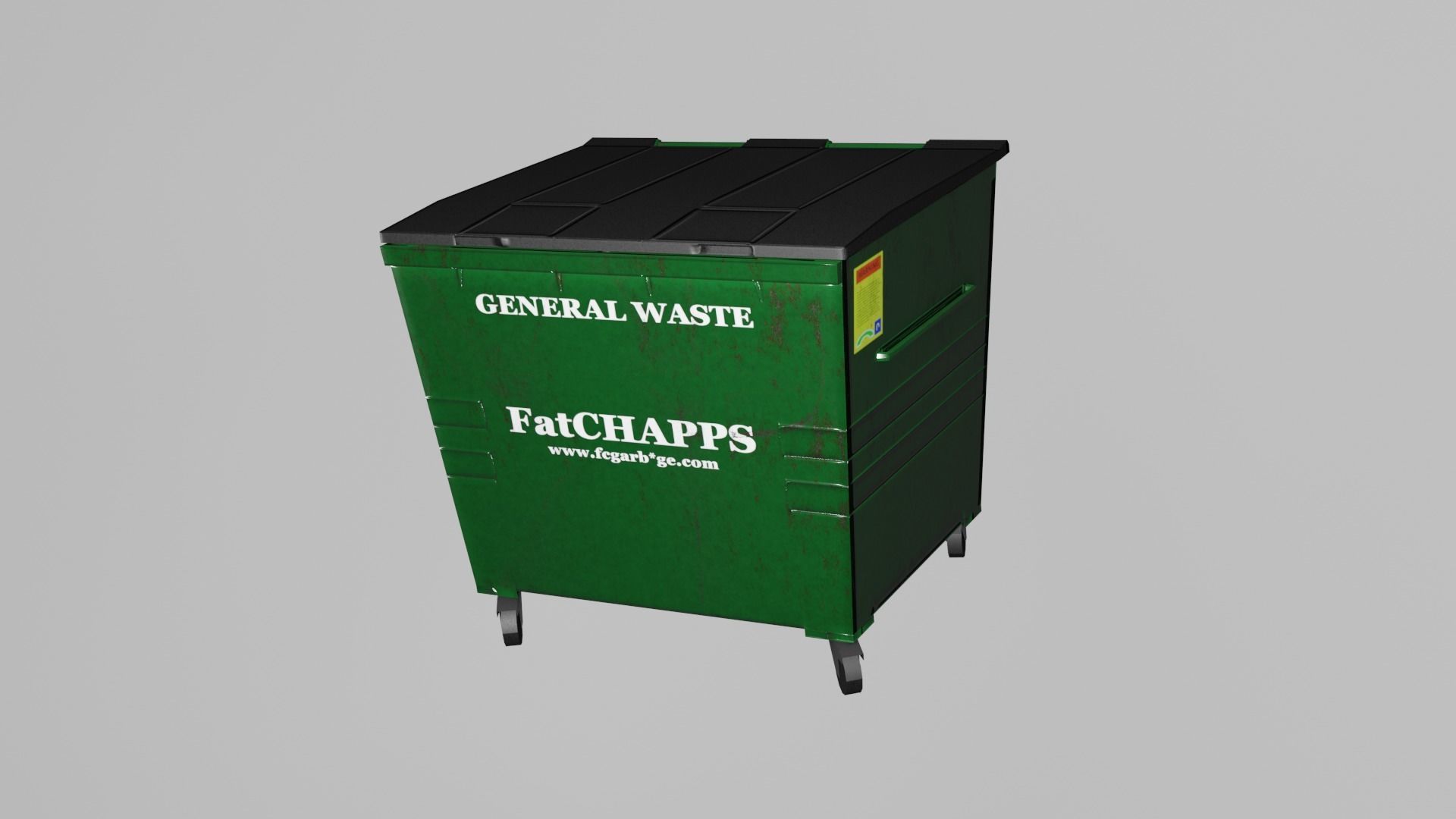 Low Poly and High Poly Industrial Wheelie bins 3D model | CGTrader