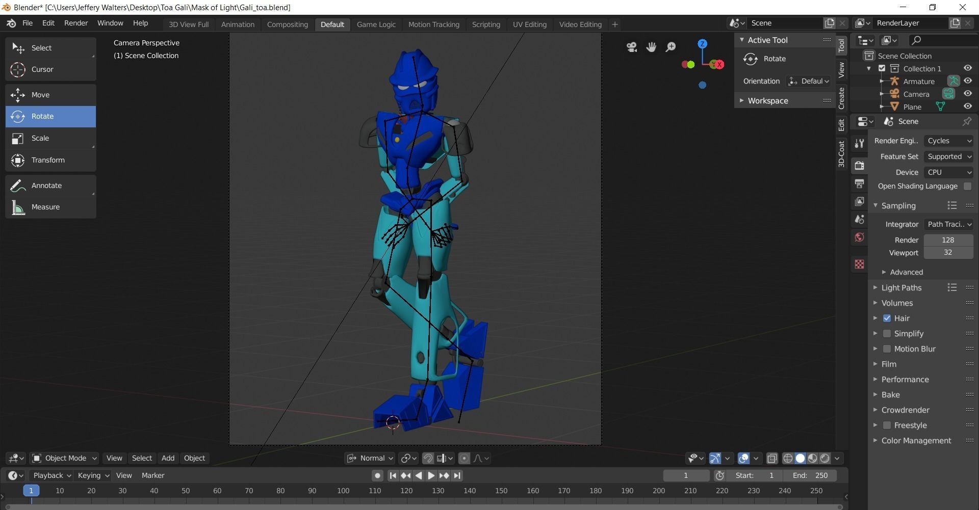 Toa Gali Model 3D model rigged | CGTrader