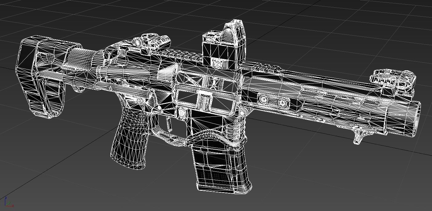 3D model Springfield Armory Saint edge PDW ar15 pistol VR / AR / low ...