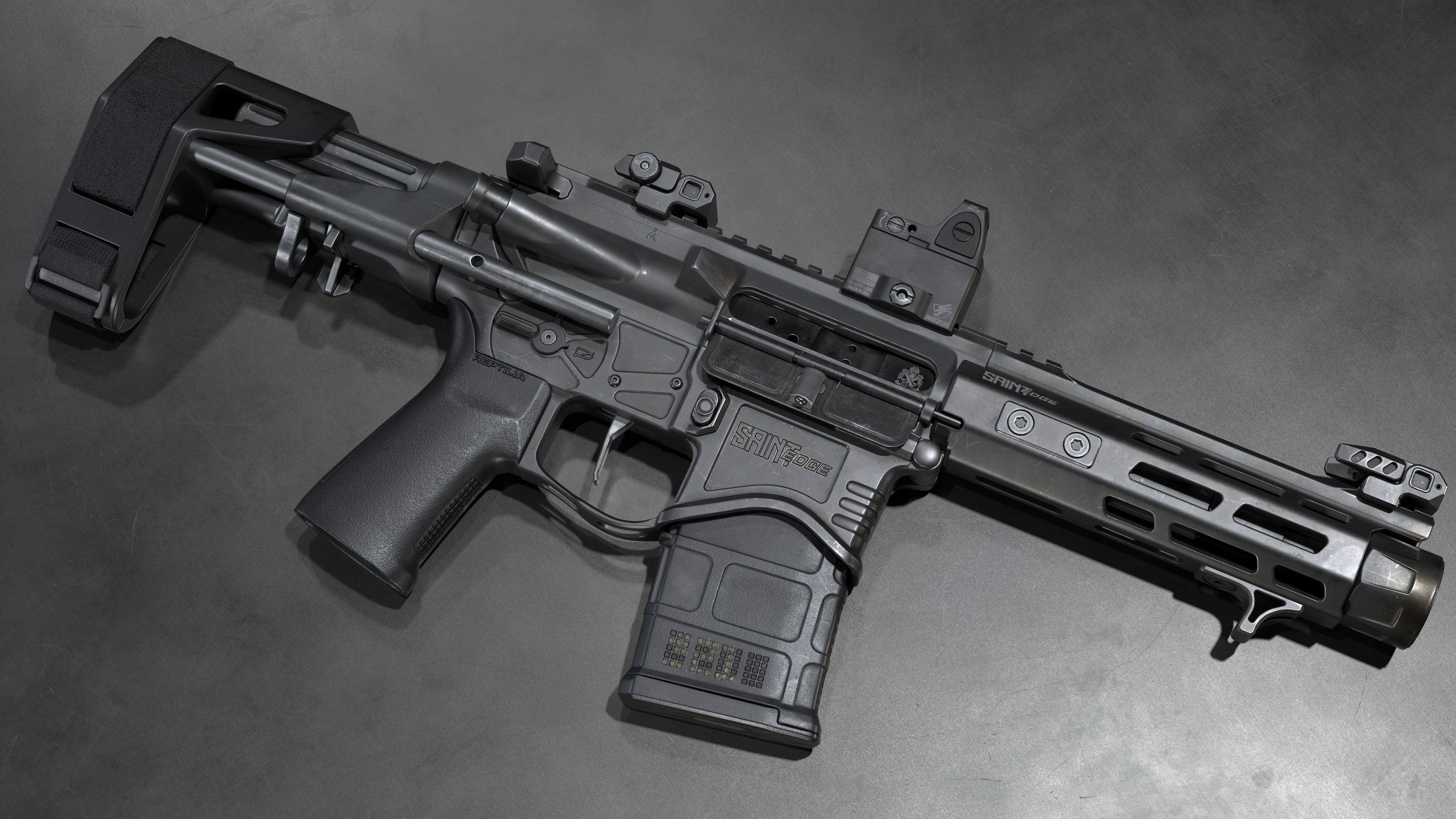 3D model Springfield Armory Saint edge PDW ar15 pistol VR / AR / low ...