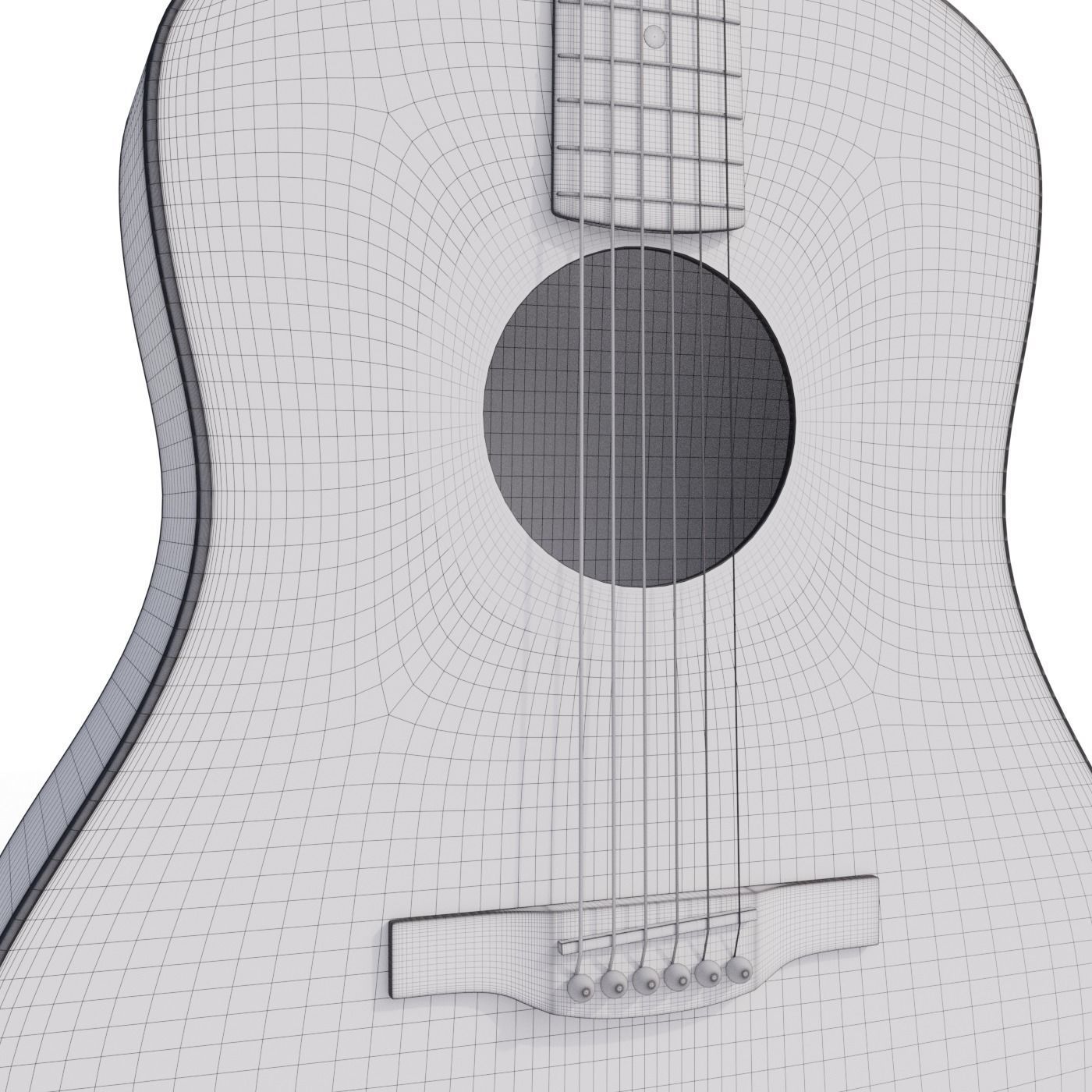 Acoustic guitar free 3D model | CGTrader