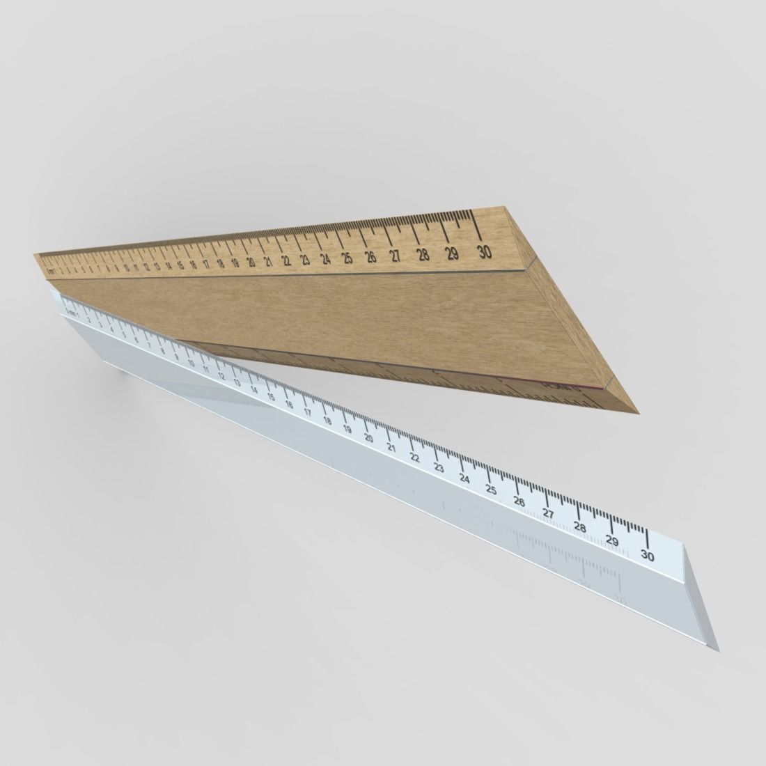 3D model Ruler two rulers VR / AR / low-poly | CGTrader