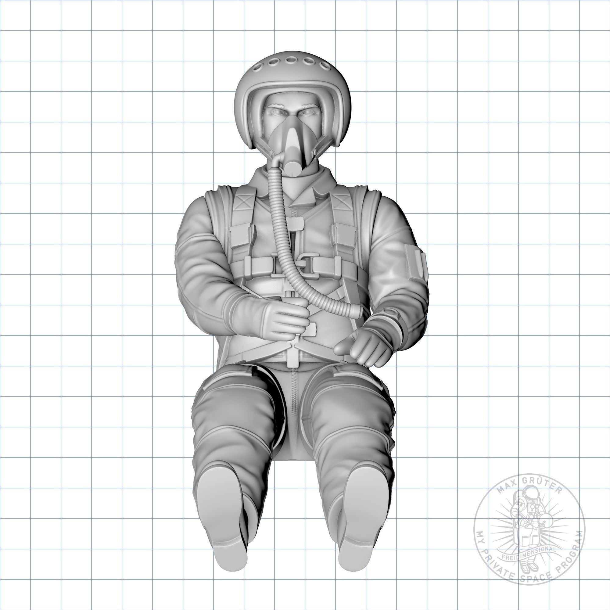 RUSSIAN JET-PILOT 3D model 3D printable | CGTrader
