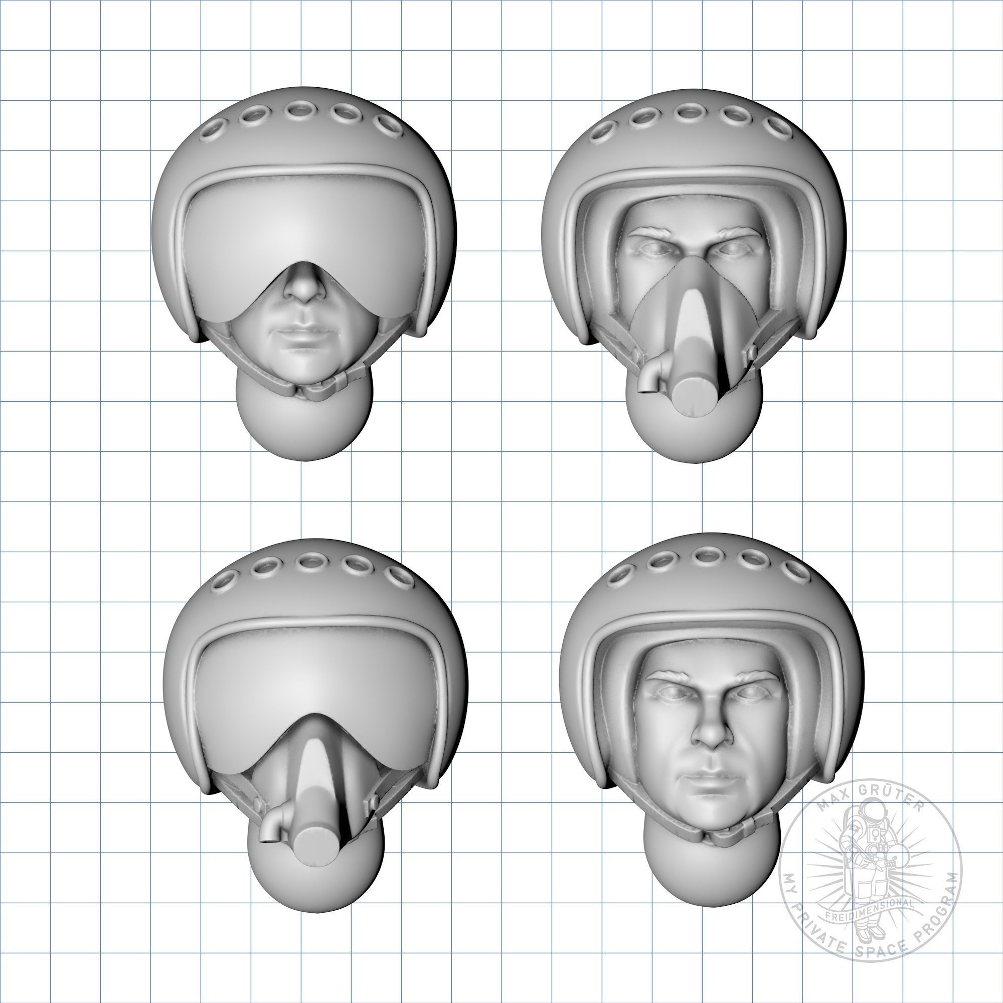 RUSSIAN JET-PILOT 3D model 3D printable | CGTrader