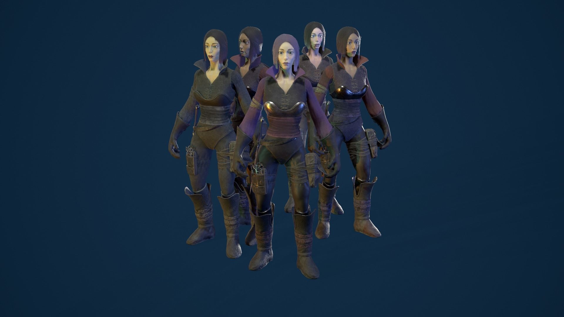 3D model Female Robber VR / AR / low-poly rigged animated | CGTrader