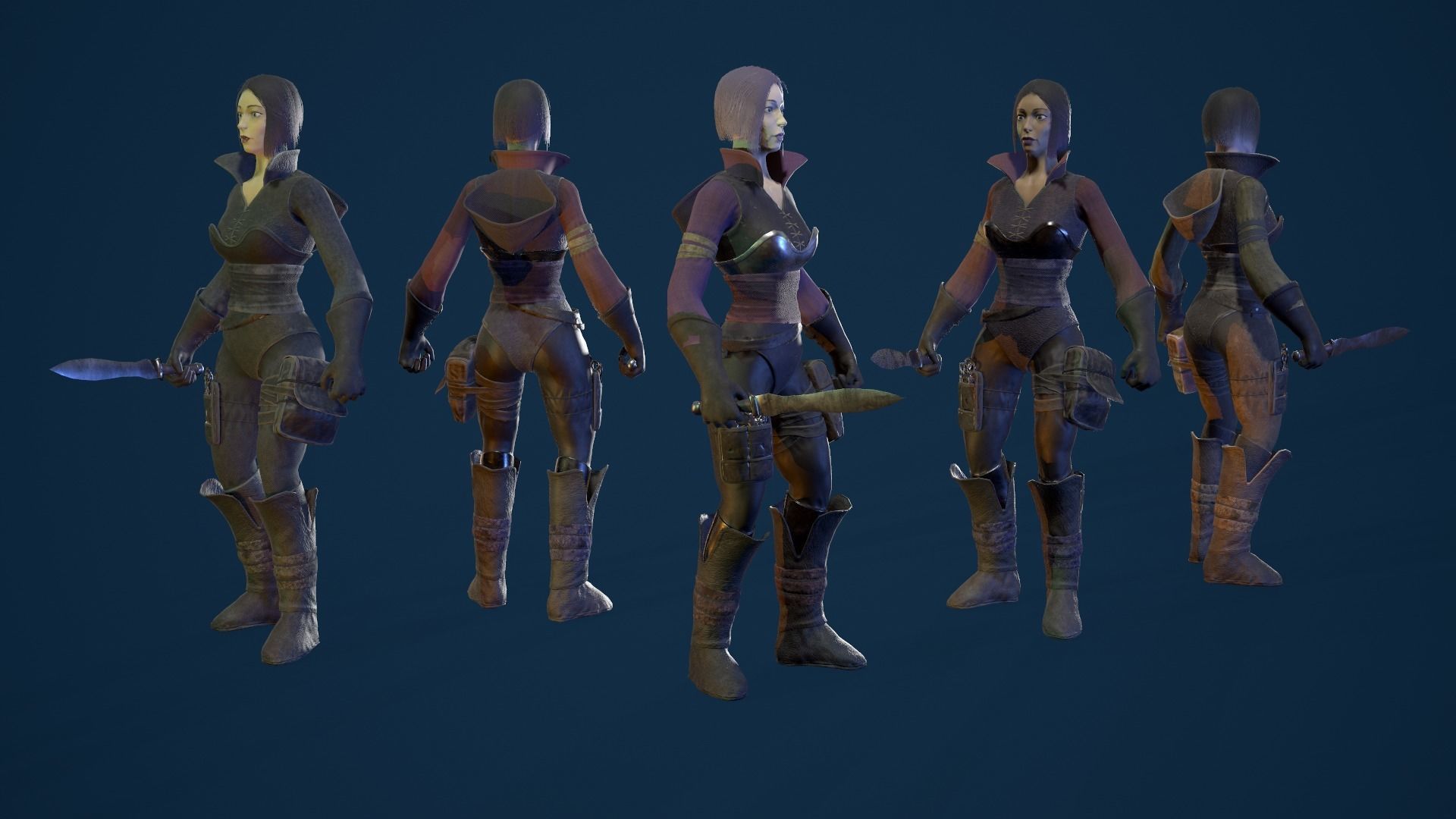 3D model Female Robber VR / AR / low-poly rigged animated | CGTrader