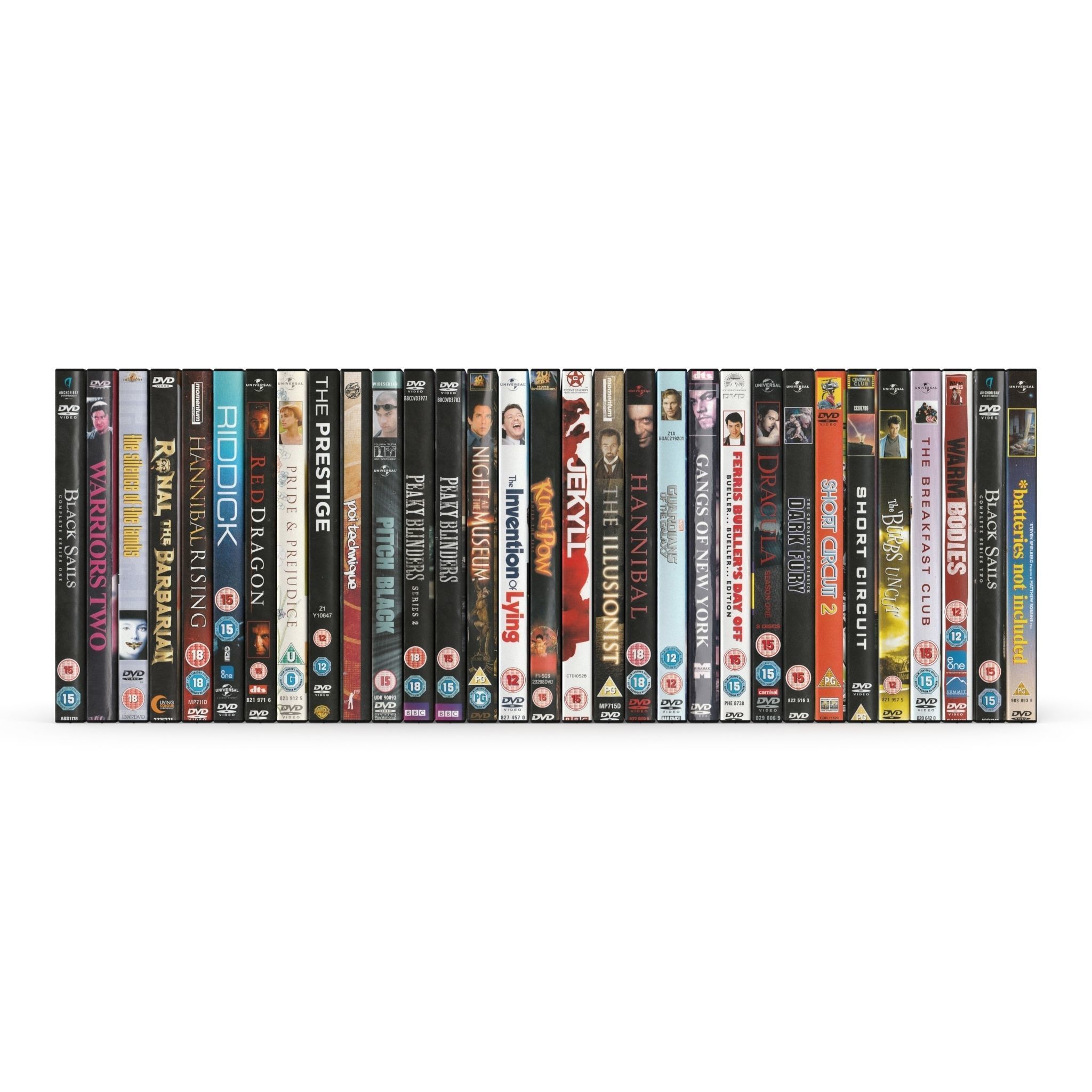 32 assorted realistic DVDs with individual cover cases 3D model | CGTrader