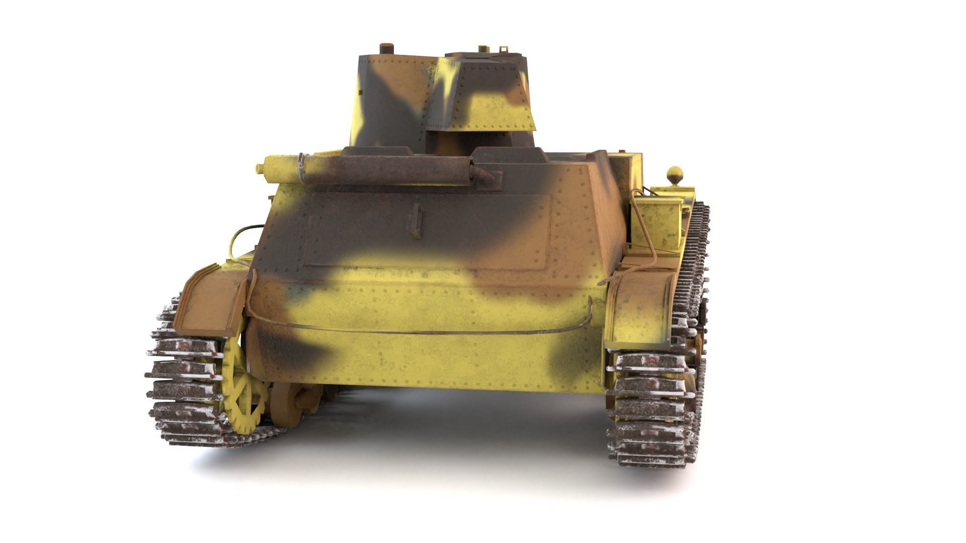 3D model English Vickers 7TP tank PBR Game Ready VR AR low-poly 3d ...