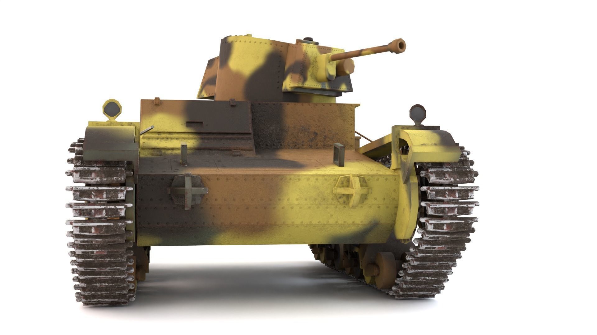 3D model English Vickers 7TP tank PBR Game Ready VR AR low-poly 3d ...