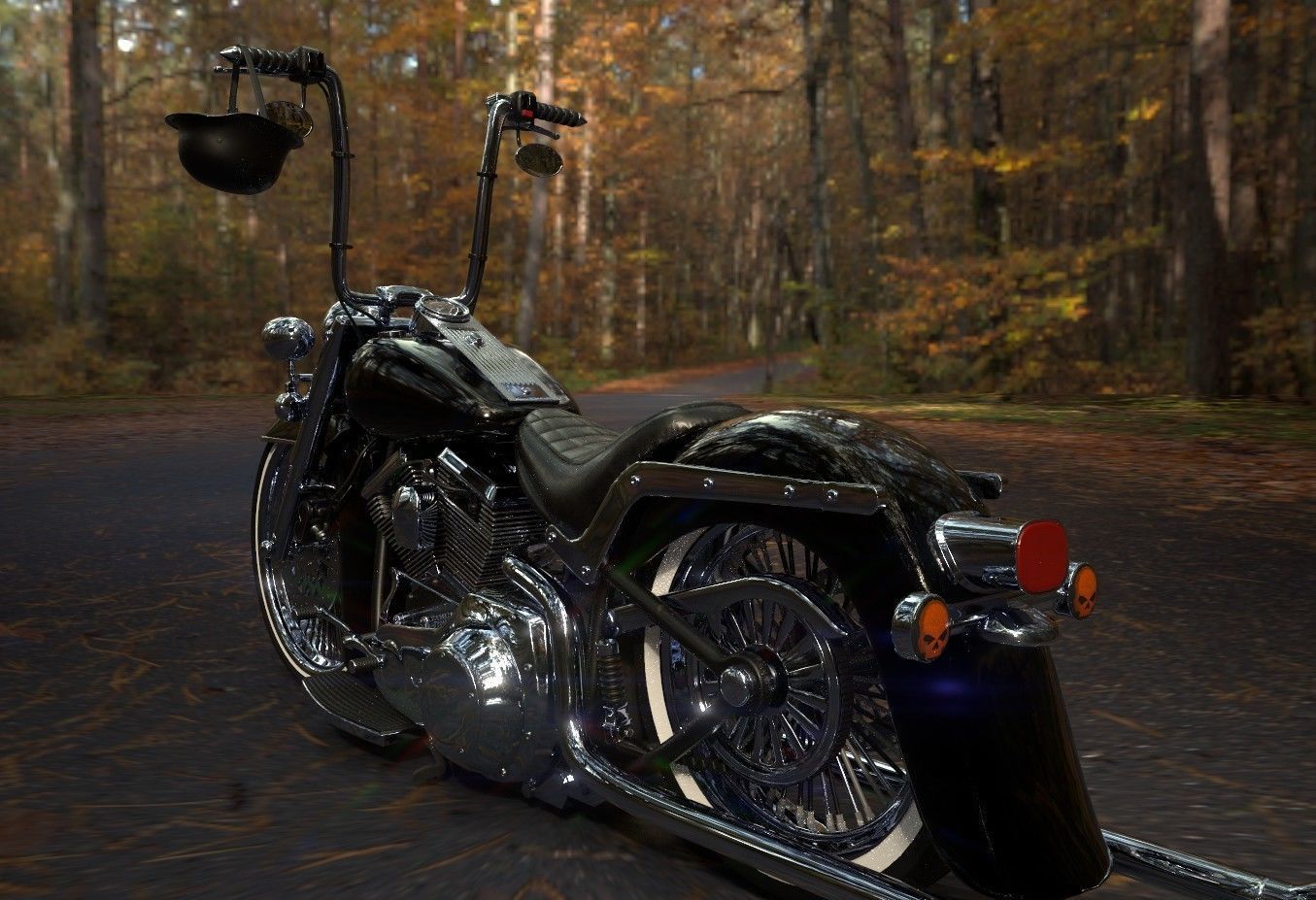 3D model Custom Motorcycle Lowrider Style VR / AR / low-poly | CGTrader