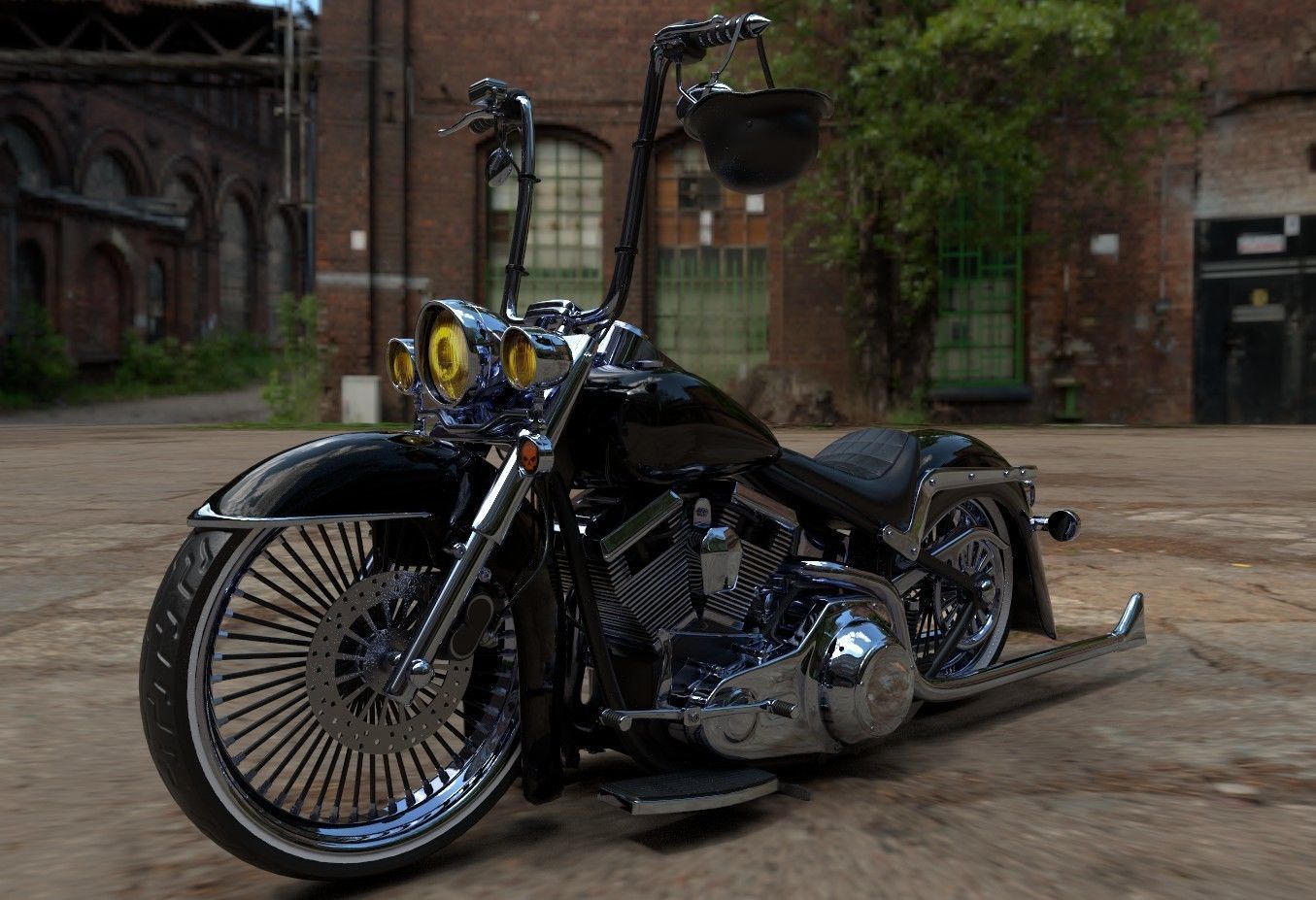 3D model Custom Motorcycle Lowrider Style VR / AR / low-poly | CGTrader