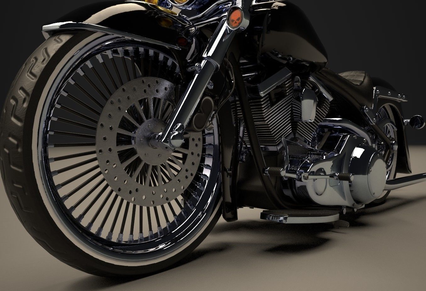 3D model Custom Motorcycle Lowrider Style VR / AR / low-poly | CGTrader