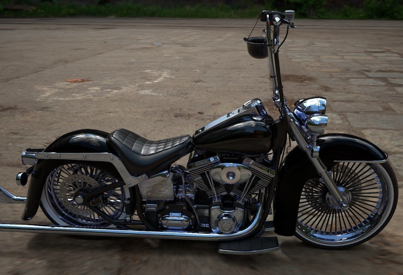3D model Custom Motorcycle Lowrider Style VR / AR / low-poly | CGTrader