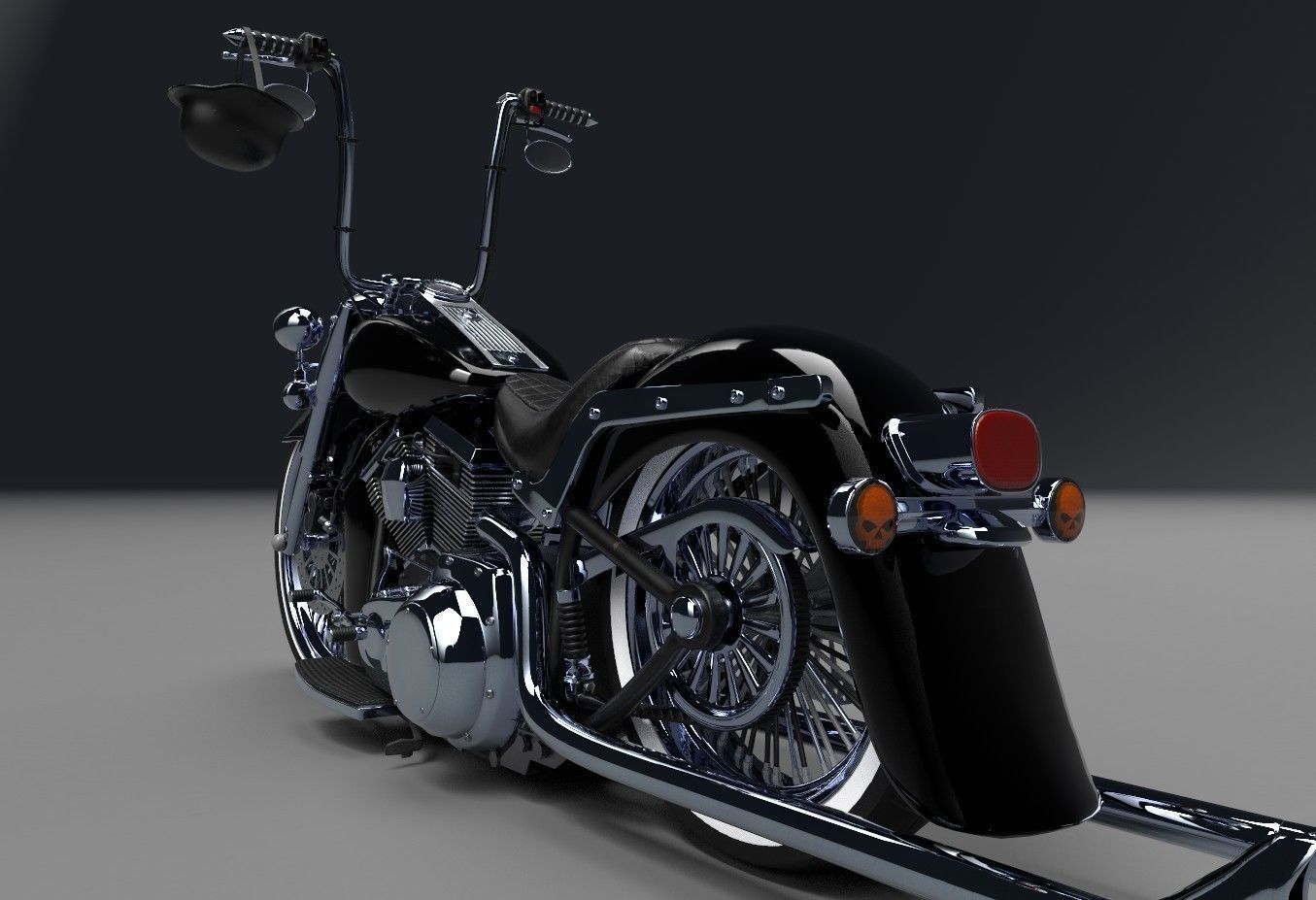 3D model Custom Motorcycle Lowrider Style VR / AR / low-poly | CGTrader