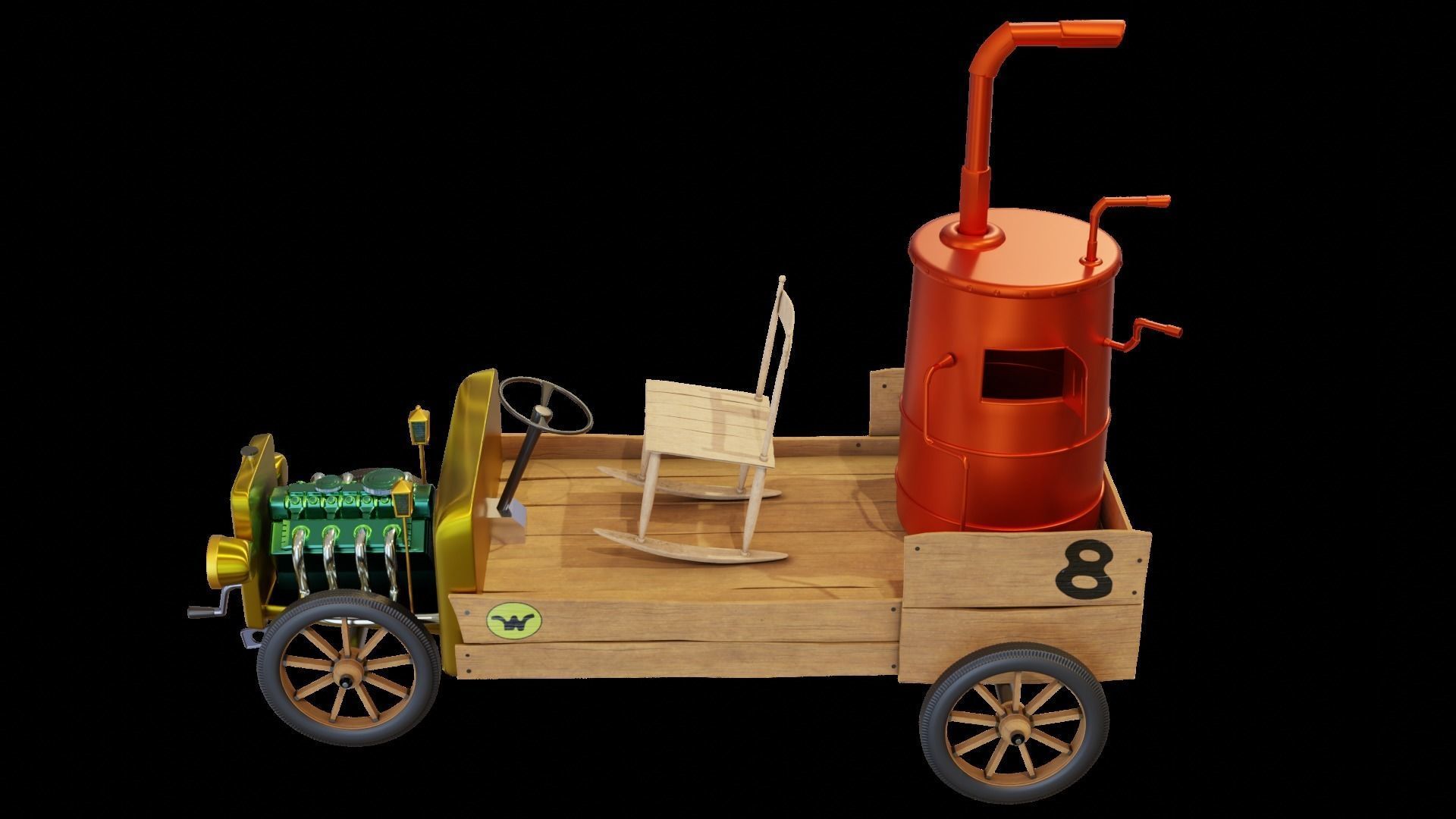 3D model Race Car 08 Arkansas Chuggabug VR / AR / low-poly | CGTrader