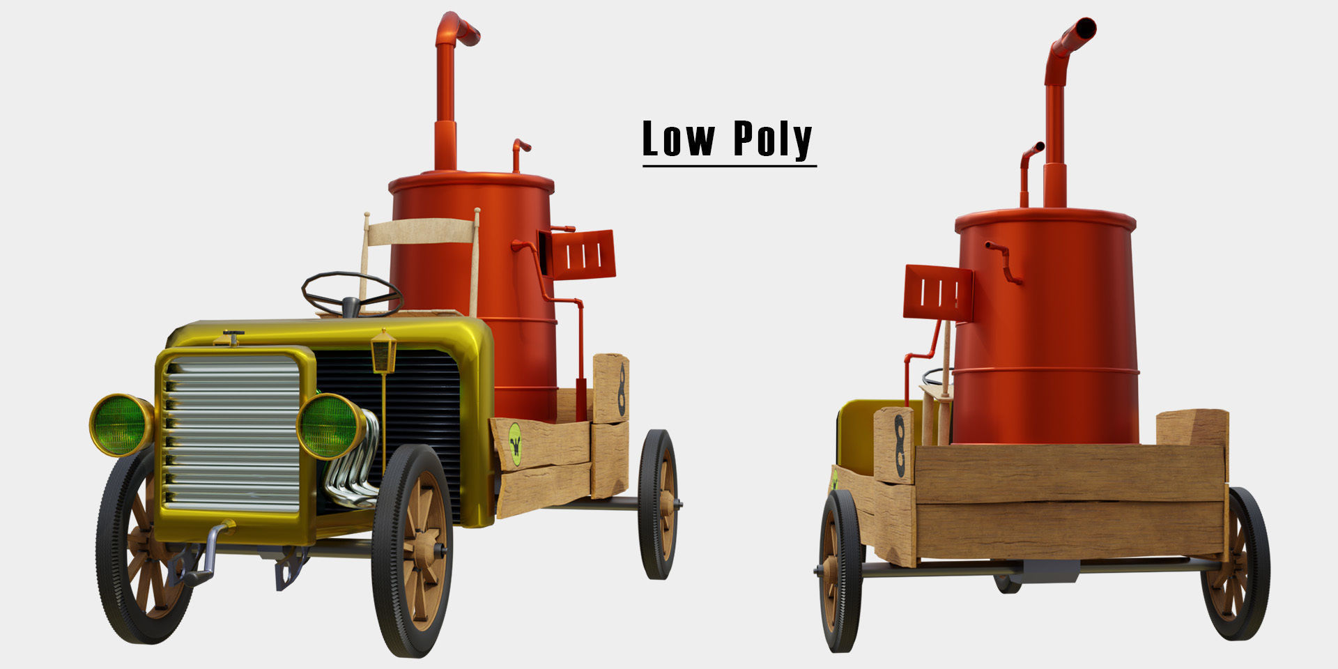 3D model Race Car 08 Arkansas Chuggabug VR / AR / low-poly | CGTrader