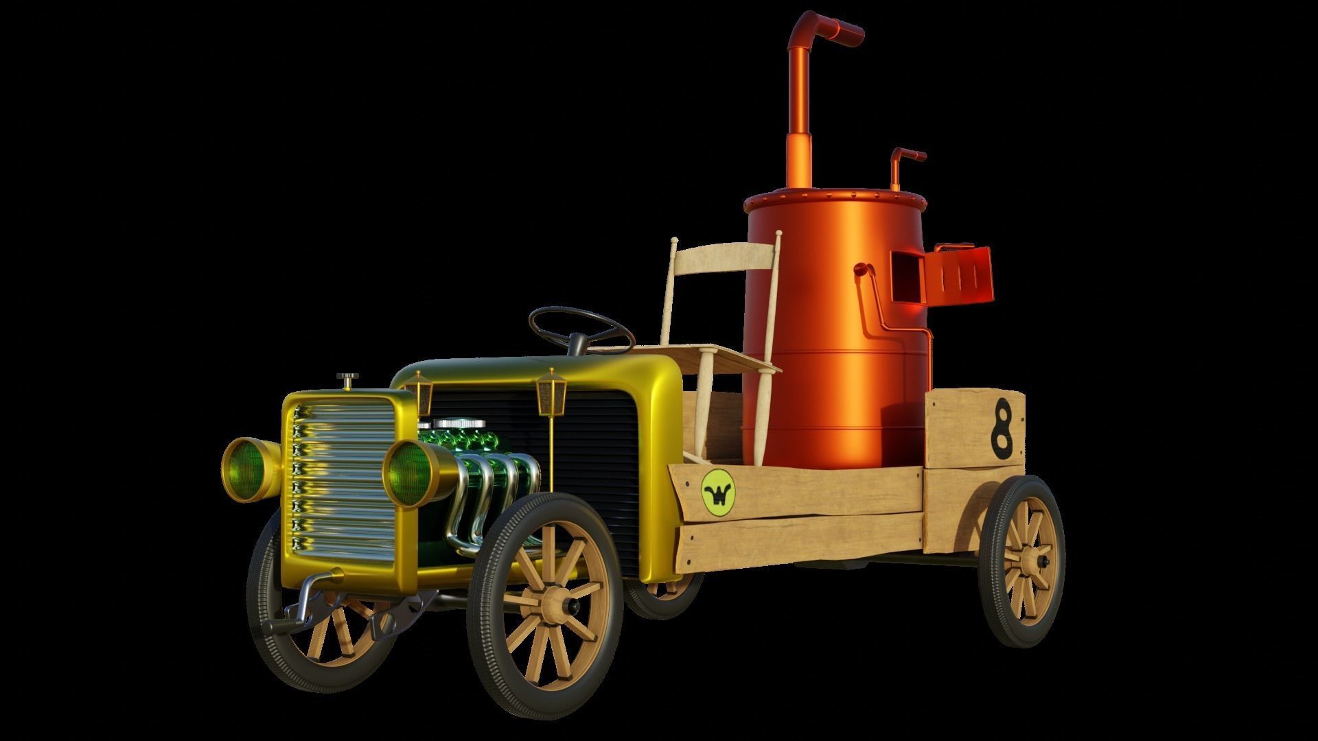 3D model Race Car 08 Arkansas Chuggabug VR / AR / low-poly | CGTrader